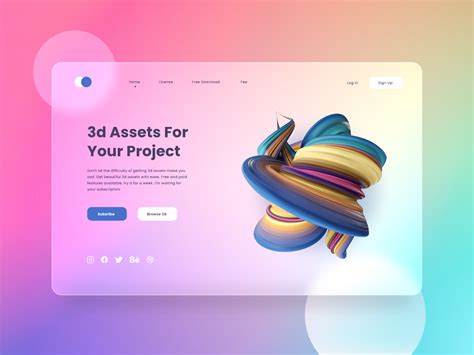 glassmorphism web ui design uplabs