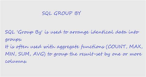 sql group by the coding shala