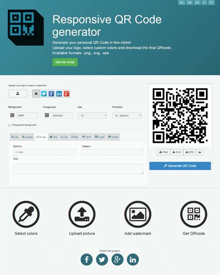 qrcdr qr code generator php script inkthemes