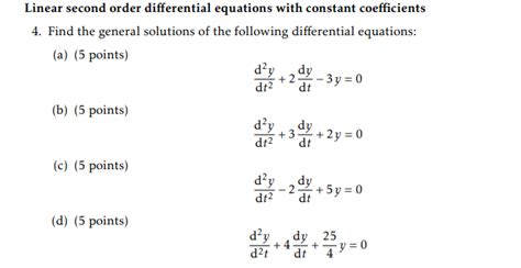 Solved Problems On Second Order Differential Equations Pdf