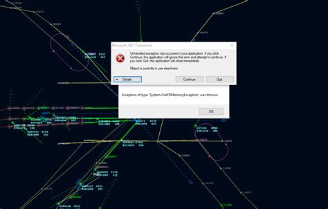 system outofmemoryexception global air traffic control support