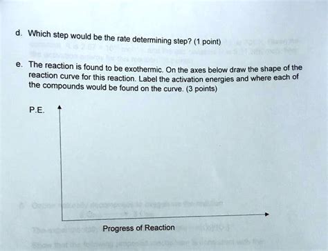 Solved Which Step Would Be The Rate Determining Step Point The