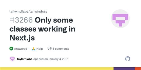 only some classes working in next js · tailwindlabs tailwindcss