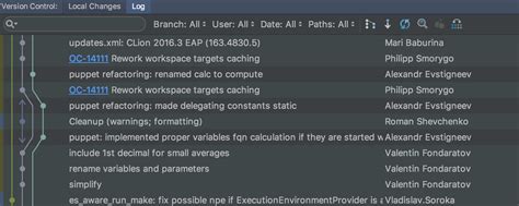 intellij idea 2016 3 eap faster git log parameter hints and more