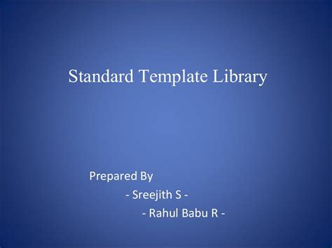 standard template library stl in c