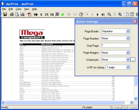how to print ms office excel to bitmap image using document converter