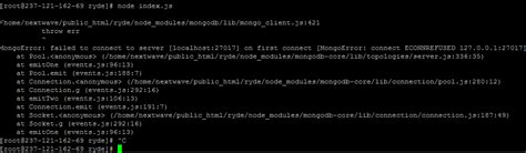 node js mongoerror connect econnrefused 127 0 0 1 27017 stack overflow