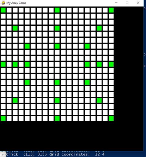 drawing a line after forming 2d array in python using pygame or any