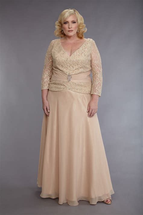 2013 Plus Size Mother Of The Bride Dresses V Neck Long Sleeve Lace