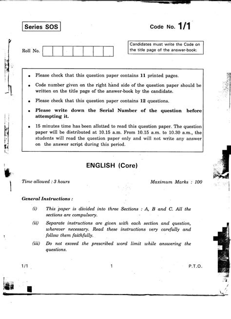 Cbse Class 12th Board English Exam Papers With Solutions 2022 2023 Riset