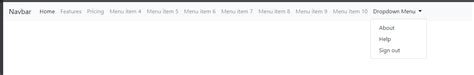 jquery bootstrap 4 flexible responsive navbar menu stack overflow