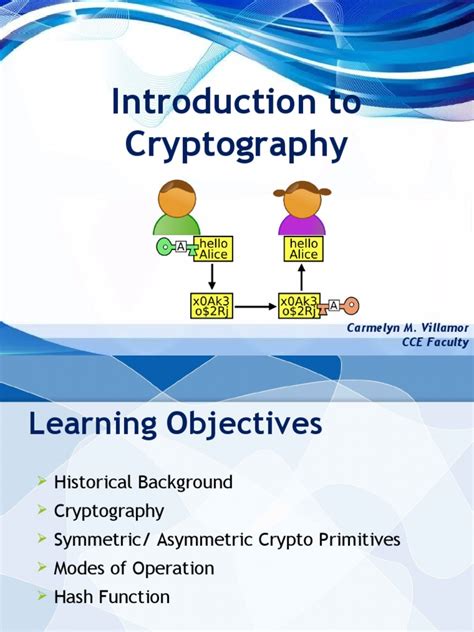 lesson 3 basic cryptography ppt cryptography key cryptography