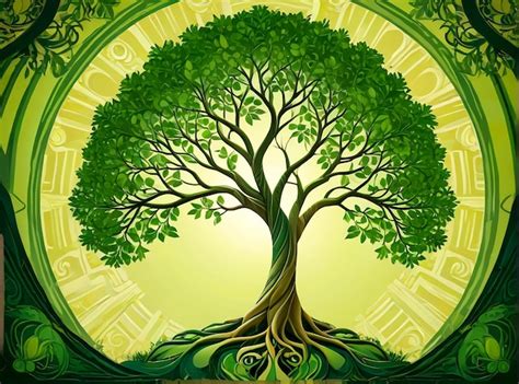 Fundo Verde árvore Em Crescimento Dia Da Terra Verde Eco árvore Terra