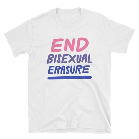 End Bisexual Erasure T Shirt Lgbtq Bi Pride Flag Tee Etsy