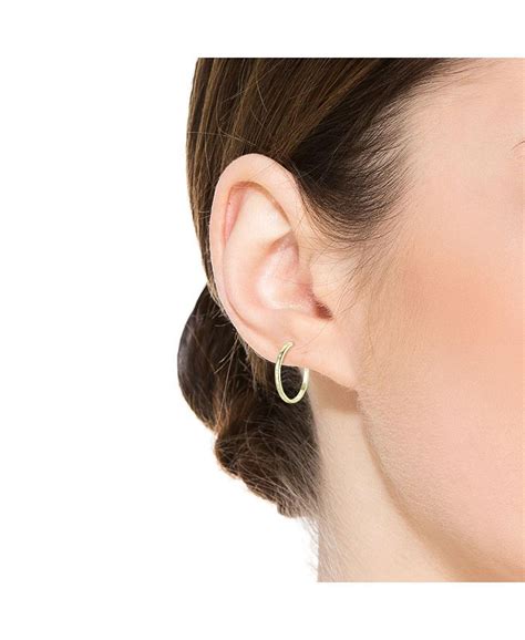 Rachel Glauber 14k Gold Plated Cubic Zirconia Hoop Earrings Macys