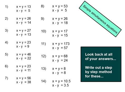 Introduce Simultaneous Equations Using Area – Lesson Plan And