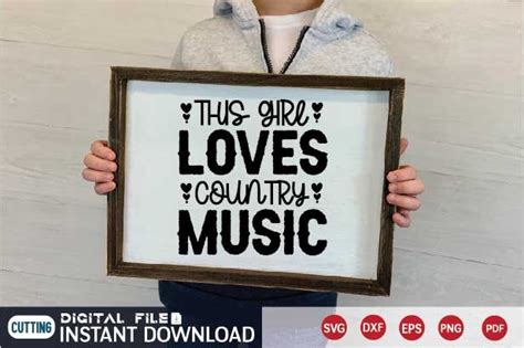 This Girl Loves Country Music Svg Graphic By Digital Svg Design Stor