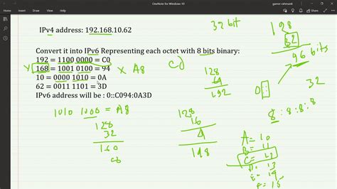 27 convert ipv4 to ipv6 ip binary to hexadecimal