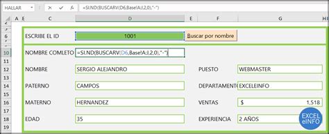 formulario de búsqueda inteligente y buscarv en excel exceleinfo