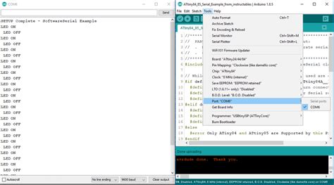 attiny84 85 in circuit debugging using serial output 8 steps
