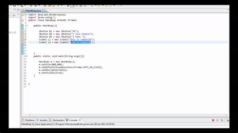 java swing borderlayout decoration examples