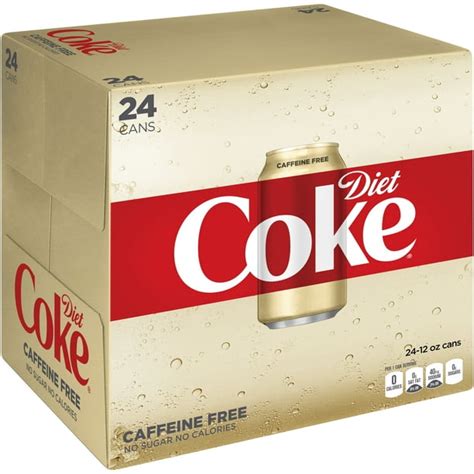 Diet Coke Caffeine Free Soda Soft Drink 12 Fl Oz 24 Pack Walmart