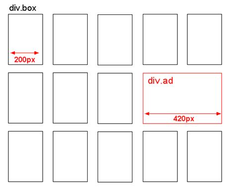 javascript how to float div right in the second row of