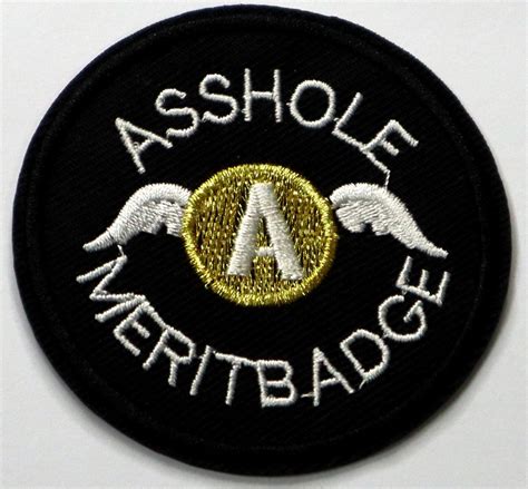 Asshole Merit Badge Patch Morale Patches Australia