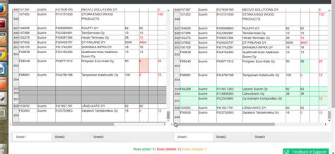 find the differences between 2 excel worksheets stack overflow