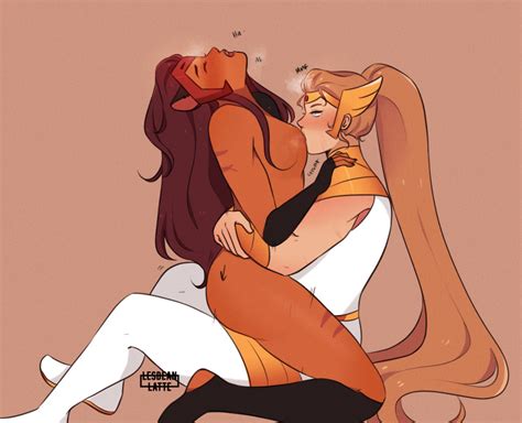 Rule 34 1futa 1girls Adora Blonde Hair Blue Eyes Blush Breast Sucking
