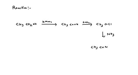 Solved In The Following Sequence Of Reactions Ch3 Ch2 Oh Kmno4 A