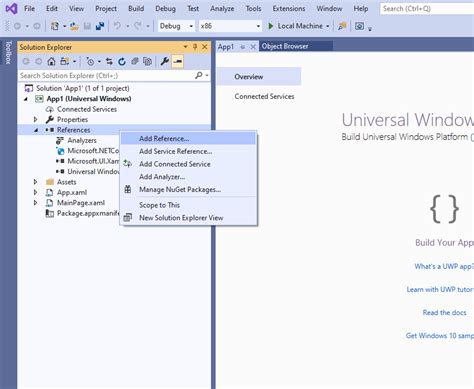 c try to create a c winrt componet and add a reference to a uwp