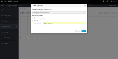 customize nginx configuration with configmap on openshfit programmer