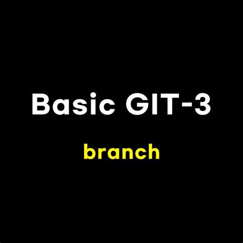 git basic 3 git branch