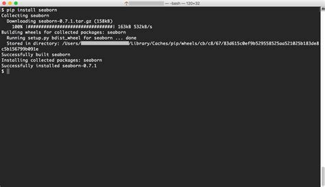 seaborn のインストール python でデータサイエンス