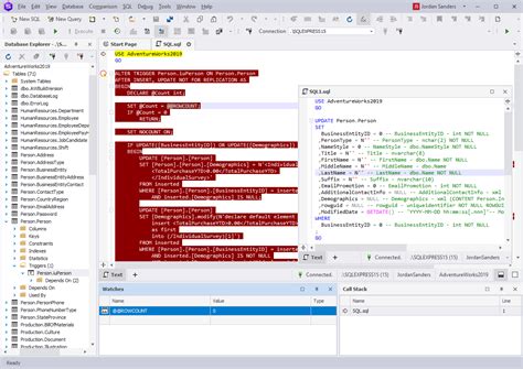 sql debugger debug t sql stored procedures queries and