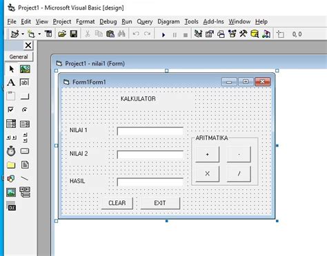 Langkah Langkah Membuat Program Kalkulator Di Visual Basic 6 0