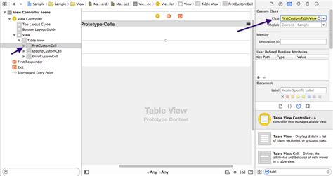 uitableview with more than one custom cells with swift