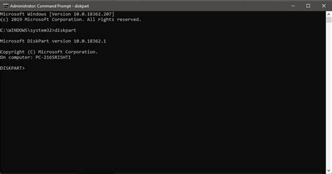 clean and format disk using diskpart on windows 10