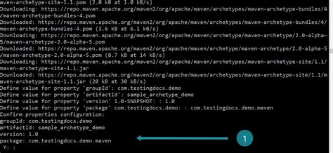maven archetype plugin command line