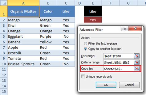 how to copy data to another worksheet with advanced