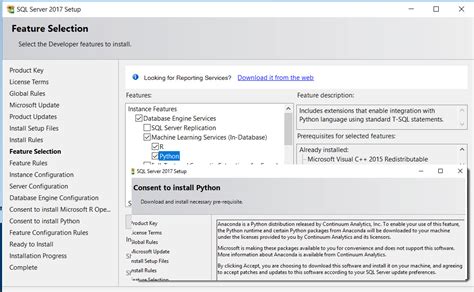 listing sql server 2017 installed anaconda packages using powershell