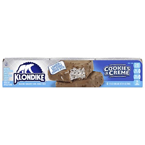 Klondike Cookies And Creme Ice Cream Bars 6 Bars 4 Fl Oz Wrapper 6 Ea Box