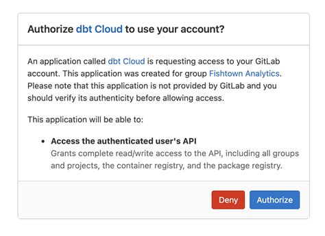 connect to gitlab dbt developer hub