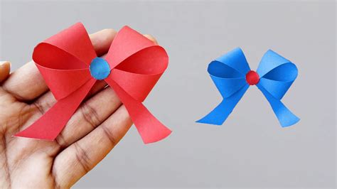 Diy How To Make A Paper Bow Easy Step By Step Paper Bow Easy Crafts