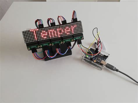 arduino projekt temperaturanzeige auf einer 8×8 led