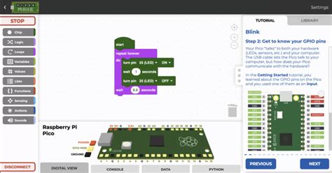 drag n drop coding for raspberry pi pico raspberry pi