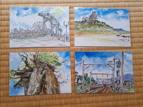 榎木孝明 水彩画 絵はがき 4枚｜yahoo フリマ（旧paypayフリマ）