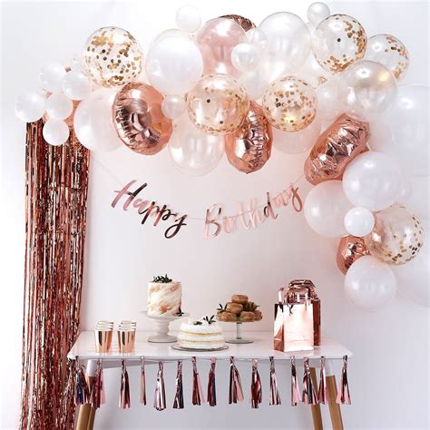 Rose Gold Balloon Garland Kit Rose Gold Decoration Confetti Balloon