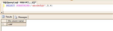 substring function in mssql and mysql
